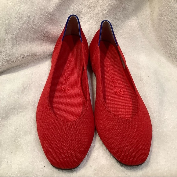 Rothy's | Shoes | Rothys The Square Cardinal Red Knit Fabric Ballet ...